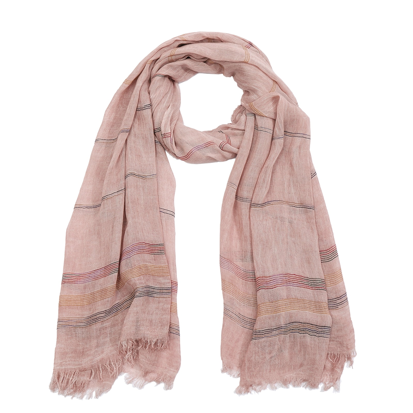 WAMSOFT Women Solid Scarf Shawl Dusty Pink Scarf hijab Fashion Light ...
