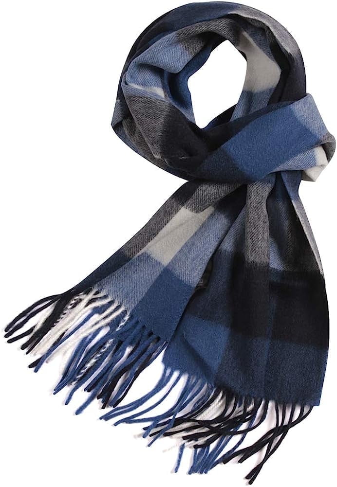 WAMSOFT Wool Plaid Winter Scarf ,Fashion Tartan Scarf for Men Women ...