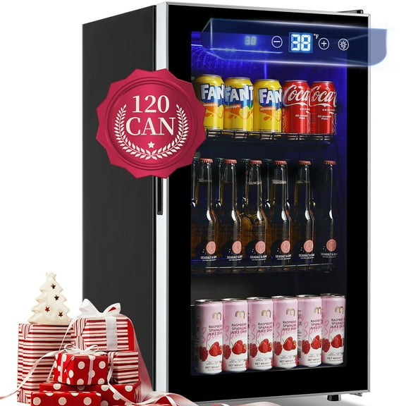 TACOOL Small Beverage Cooler with Touch Screen Control 130 Can Beverage ...