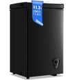 WANAI 2.4 Cubic Feet Chest Freezer Black deep Freezer with Adjustable ...