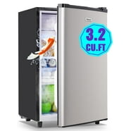 WANAI Compact 3.2 Cu ft Single Door Mini Fridge, Silvery - Small ...