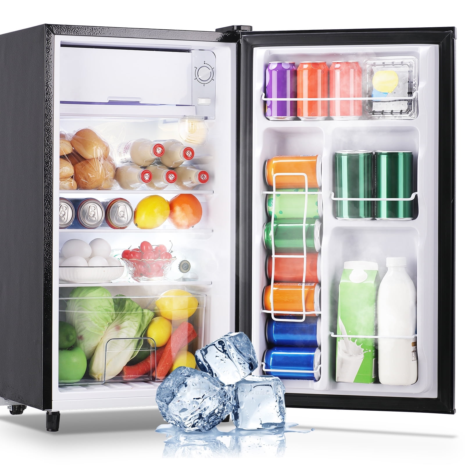 WANAI Compact 3.2 Cu.ft Mini Refrigerator with Single Door, 5 ...