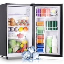 WANAI 3.5 Cu.ft Mini Fridge with Freezer 2 Door Handle Compact Size, 7 ...