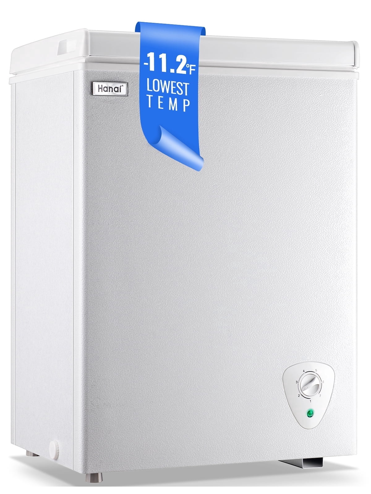 WANAI 3.4 Cubic Feet Chest Freezer White deep Freezer with Adjustable ...
