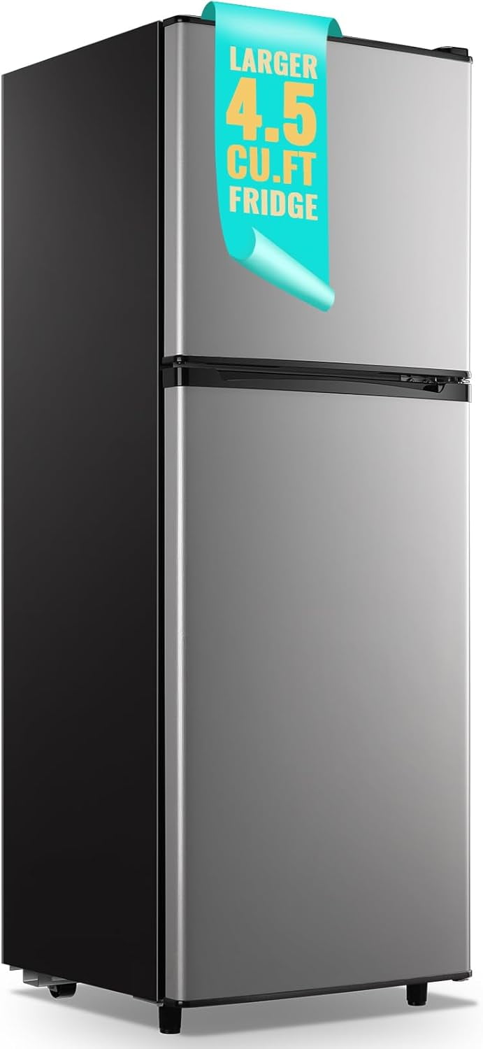 WANAI 4.5 Cu.ft Large Size Mini Fridge with Adjustable Thermostat ...
