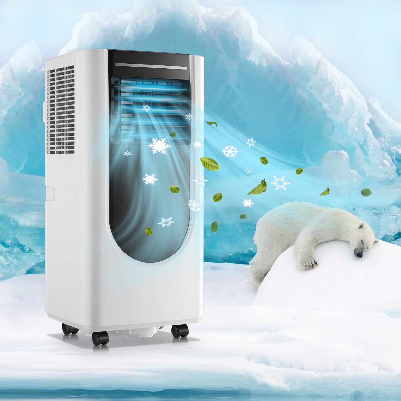 WANAI 8000 BTU Portable Air Conditioner, Dehumidifier and Fan, Covers ...