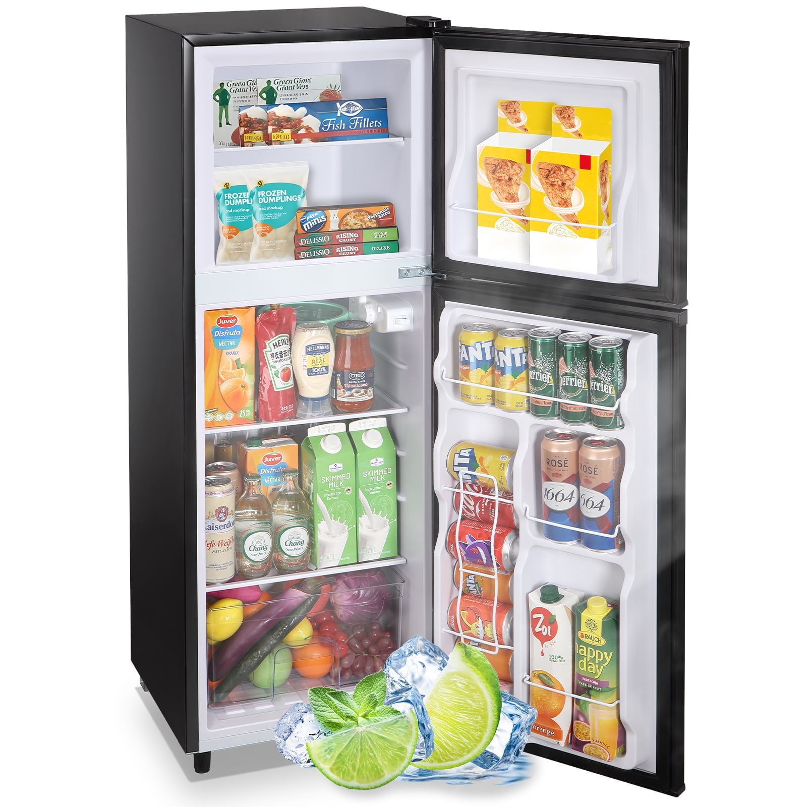 WANAI 5.0 Cu.ft Mini Refrigerator with Freezer 7 Settings Temp ...