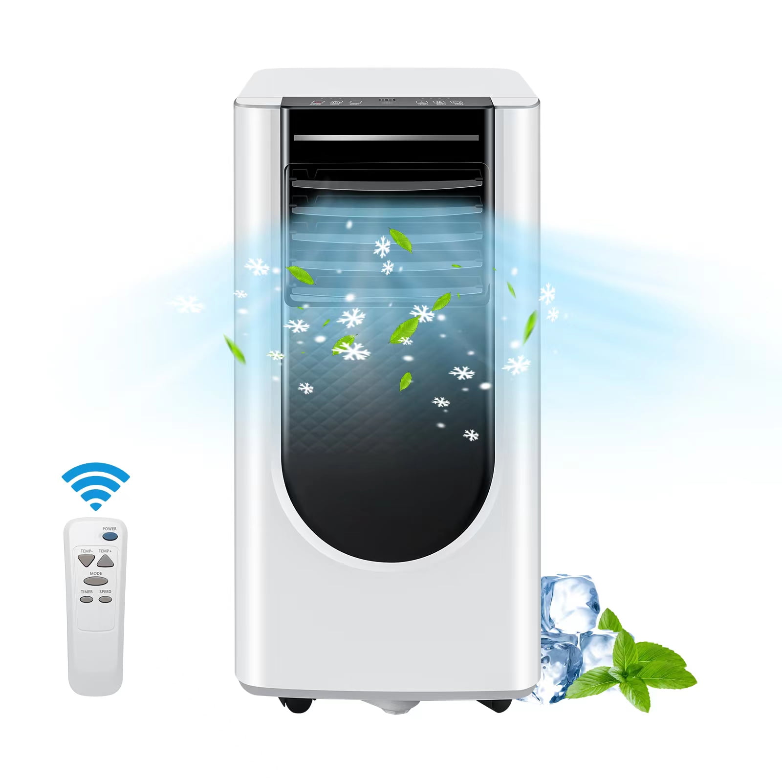 WANAI 8,000 BTU Portable Air Conditioner with Dehumidifier & Fan ...