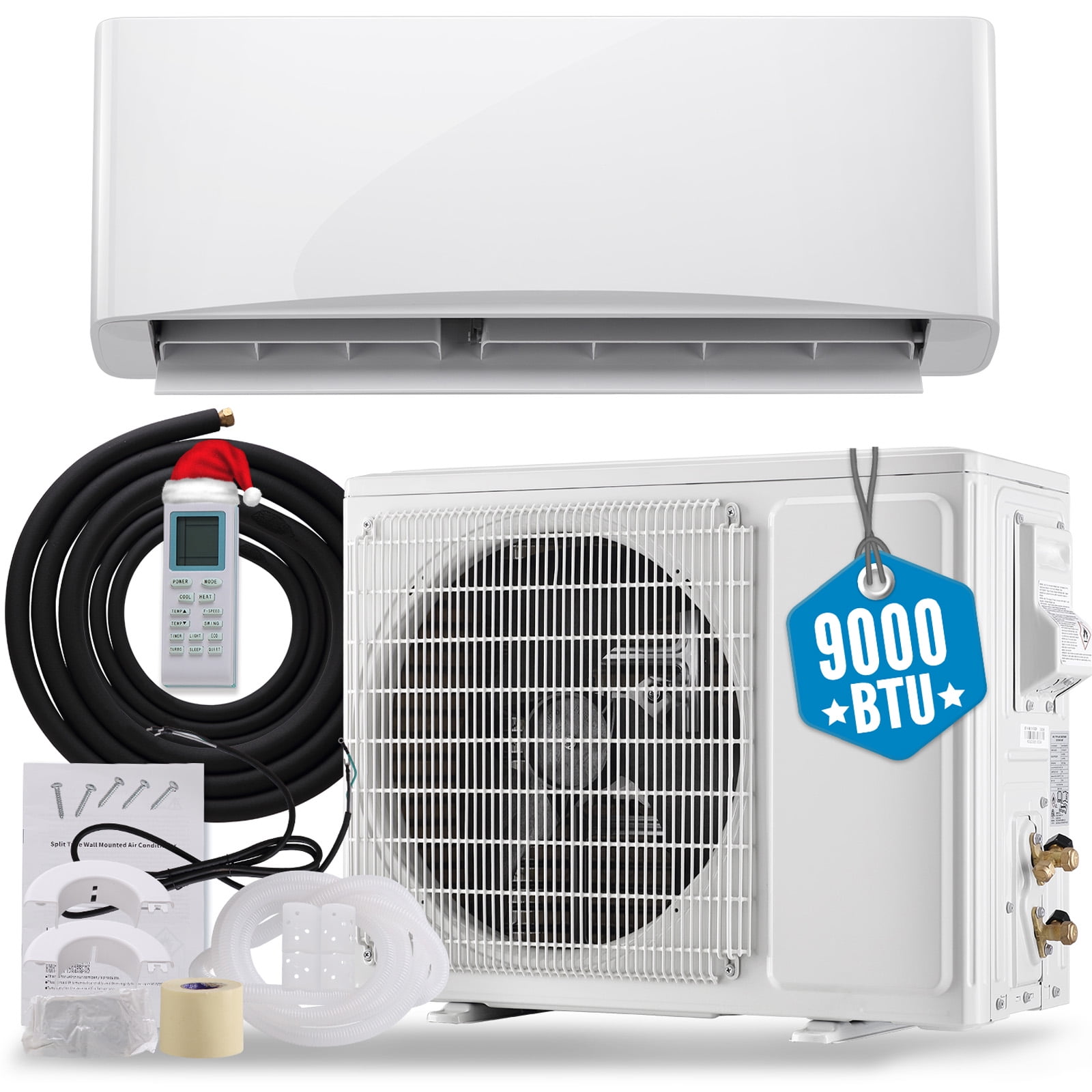 WANAI 9000 BTU 115V Mini Split Air Conditioner & Heat Pump System, 17 ...