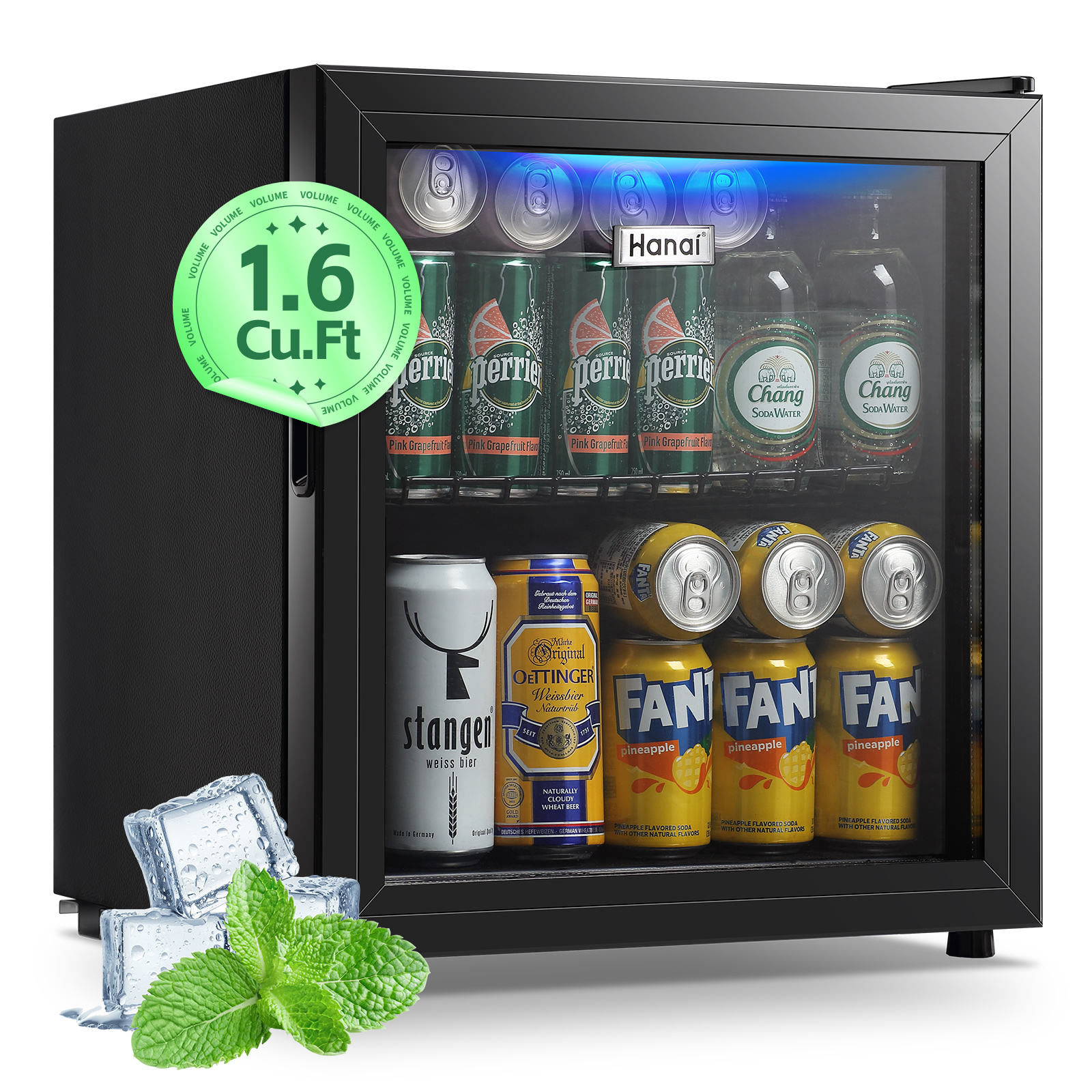 WANAI Mini 62-Can Beverage Cooler and Refrigerator, Small Beer and ...