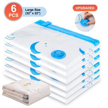 24 Pack Space Storage Travel Roll Up Space Saver Compress Bag No Vacuum ...