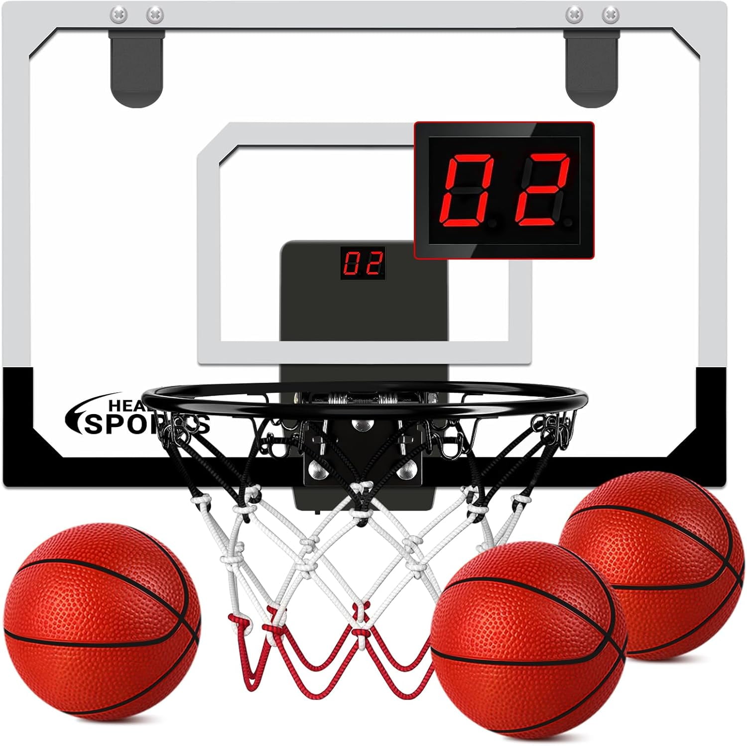 WANBIN Indoor Basketball Hoop for Room with Electronic Scoreboard, 17 ...