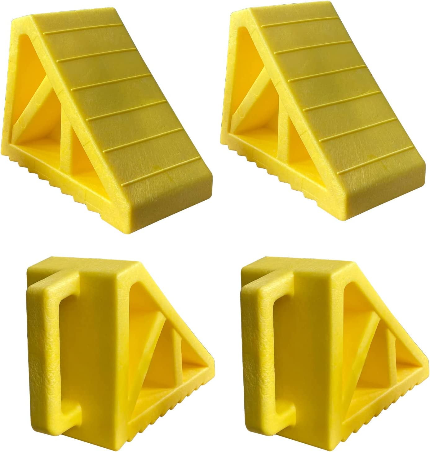 WANBIN Wheel Chocks Premium, Heavy Duty Camper Vehicle Wedge Design ...