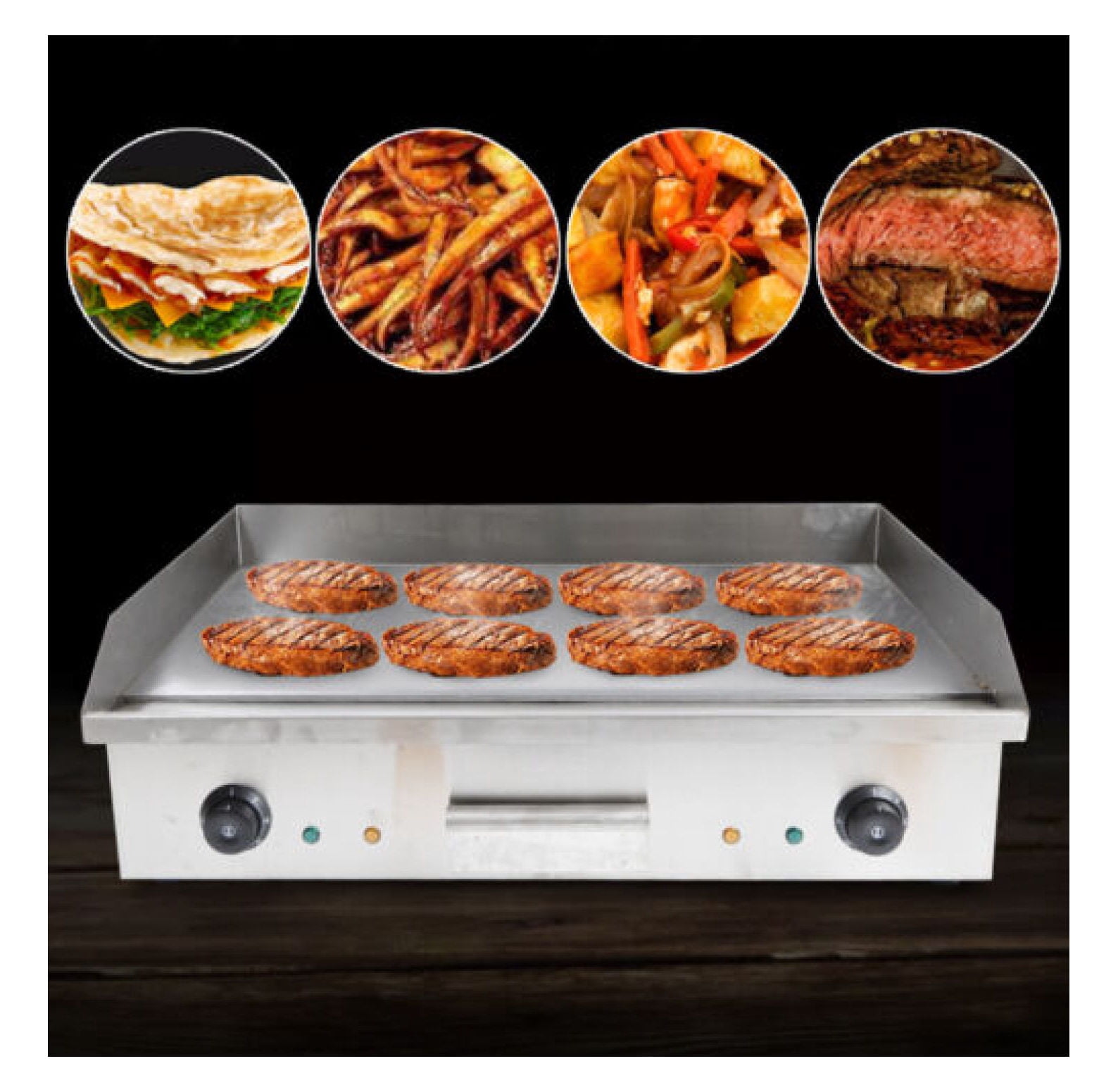 WANCQ 29" Electric Countertop Griddle Flat Top Grill Hot Plate BBQ ...