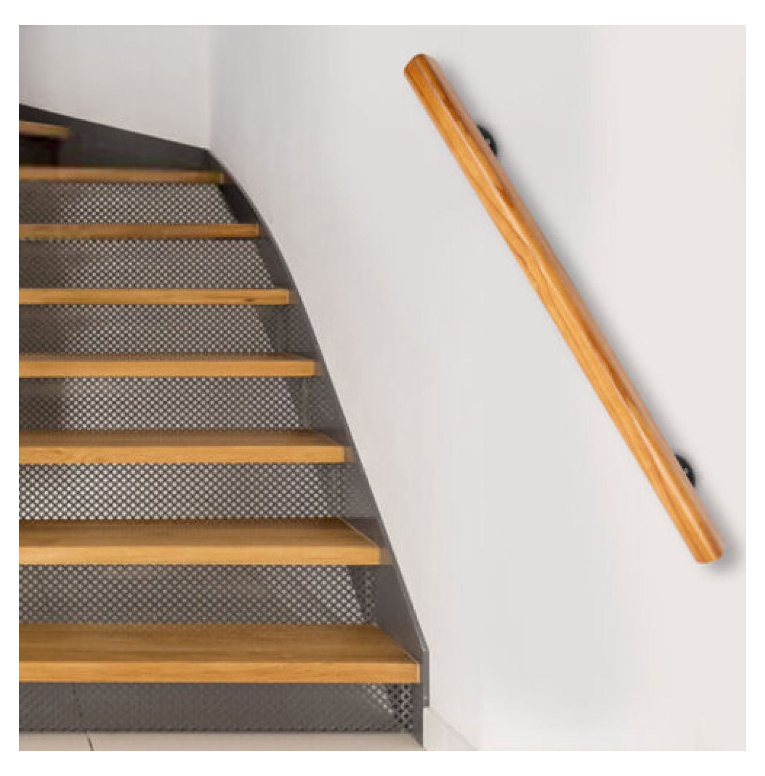 WANCQ 3.3FT Wood Staircase Handrail wall Bannister Rail Wall Mount ...