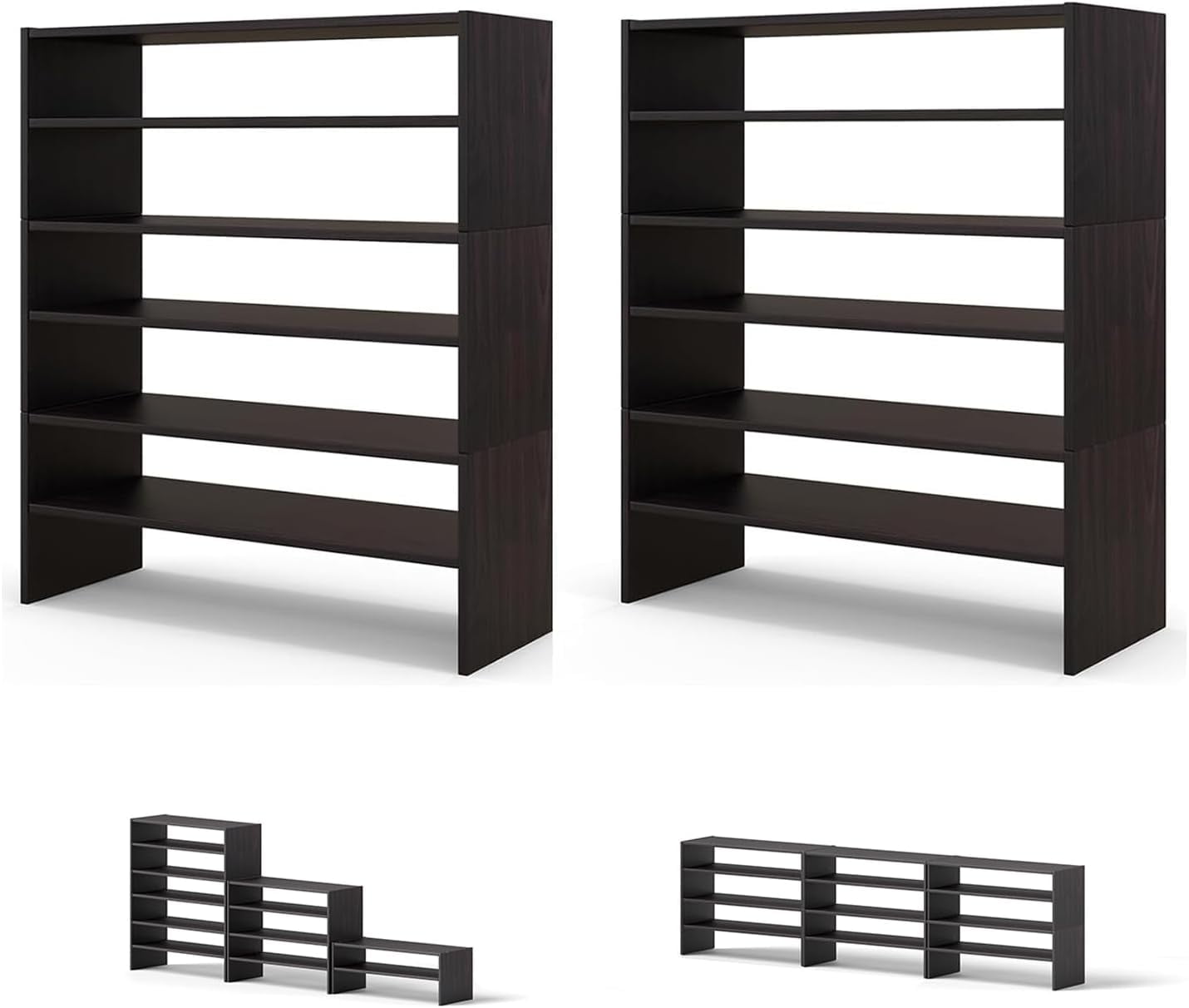 WANCQ 3-in-1 Vertical Shoe Rack, 6-Tier Free Standing Shoe Storage ...