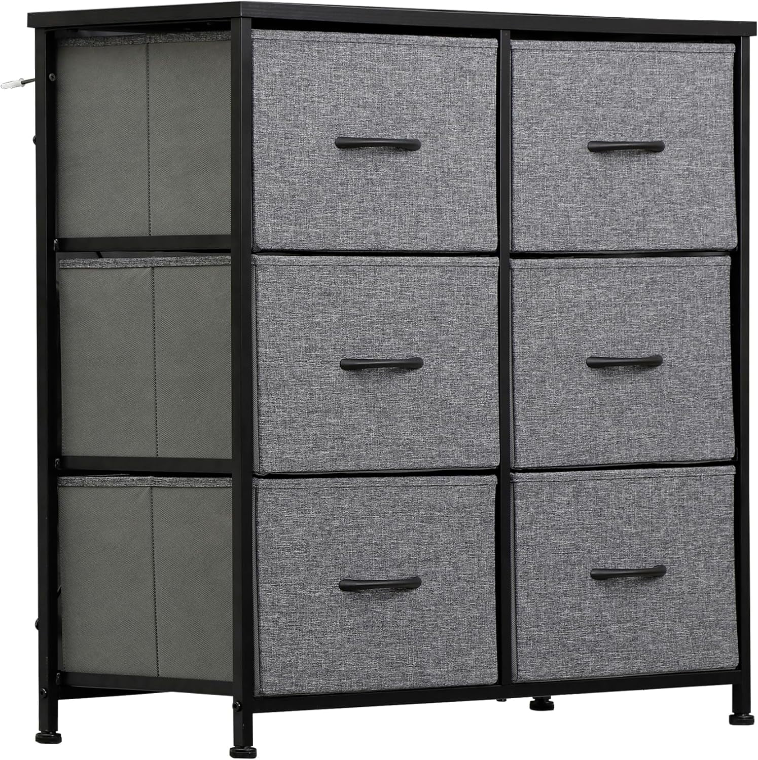 WANCQ Fabric Dresser for Bedroom, Storage Dresser with 6 Drawers, Chest ...