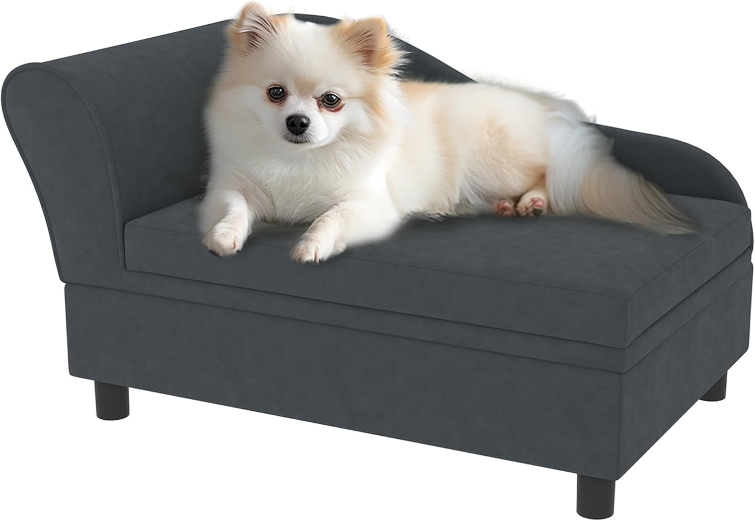 WANCQ Luxury Fancy Dog Couch with Hidden Storage, Small Dog Sofa Bed ...
