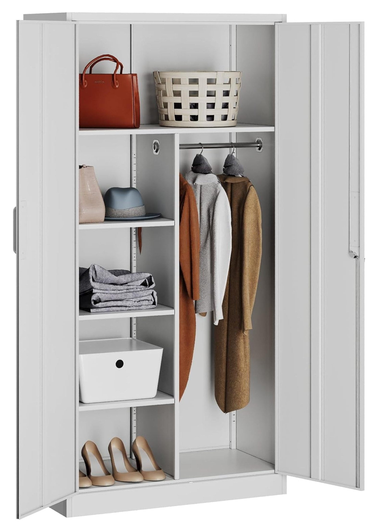 WANCQ Metal Storage Cabinets Locker with Locker Shelf, 72" Armoire ...