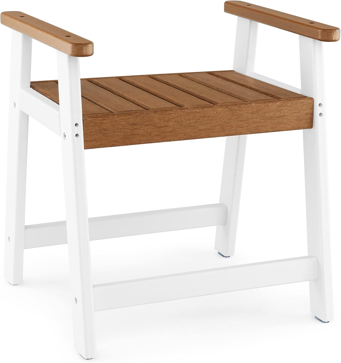 WANCQ Shower Bench with Arms, Waterproof HDPE Shower Stool for Bathroom ...