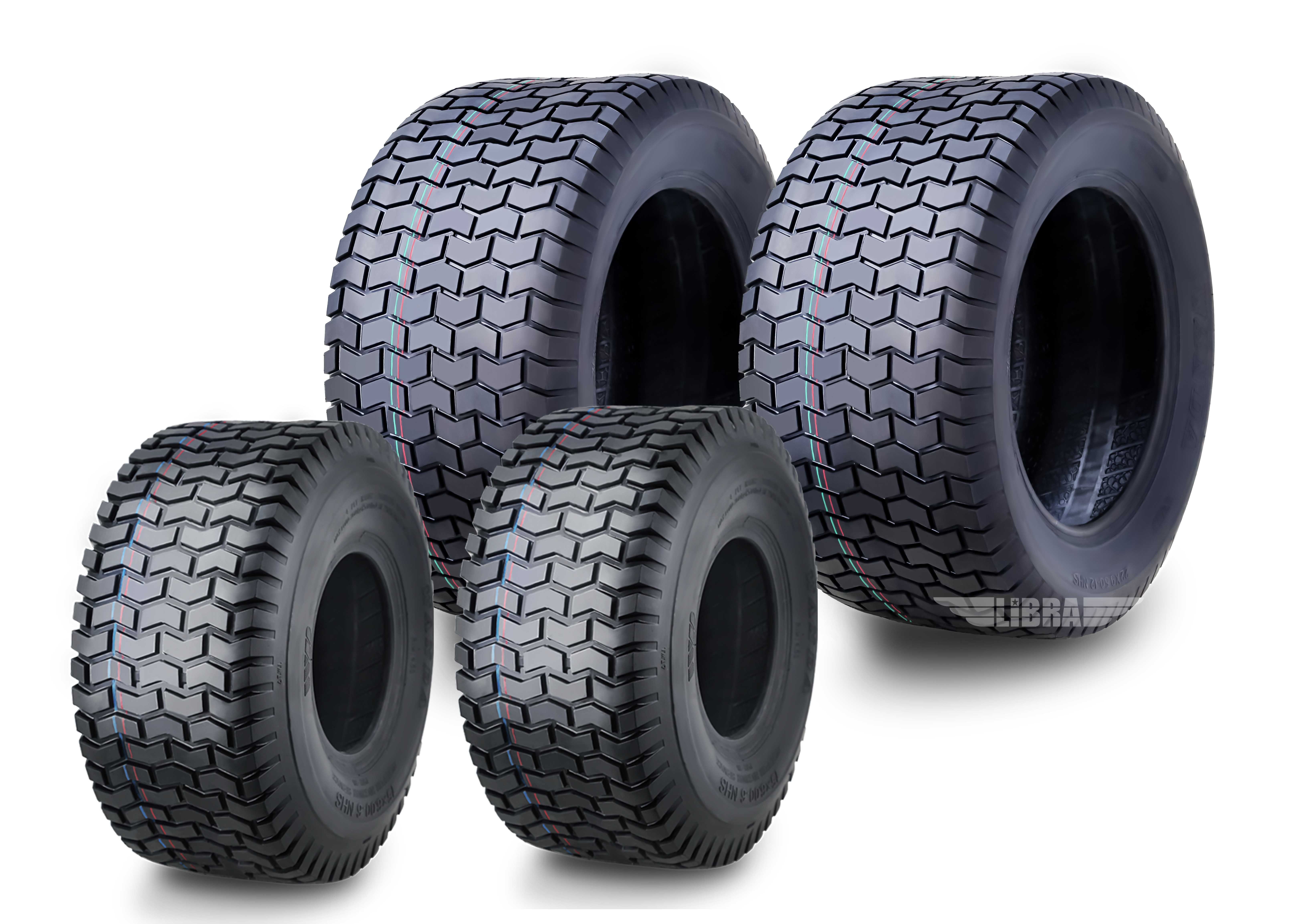 WANDA 15X6-6 & 22X9.5-12 Lawn Mower Tractor Cart Turf Tires 4 Ply-13114/13135, Set 4 - Walmart.com