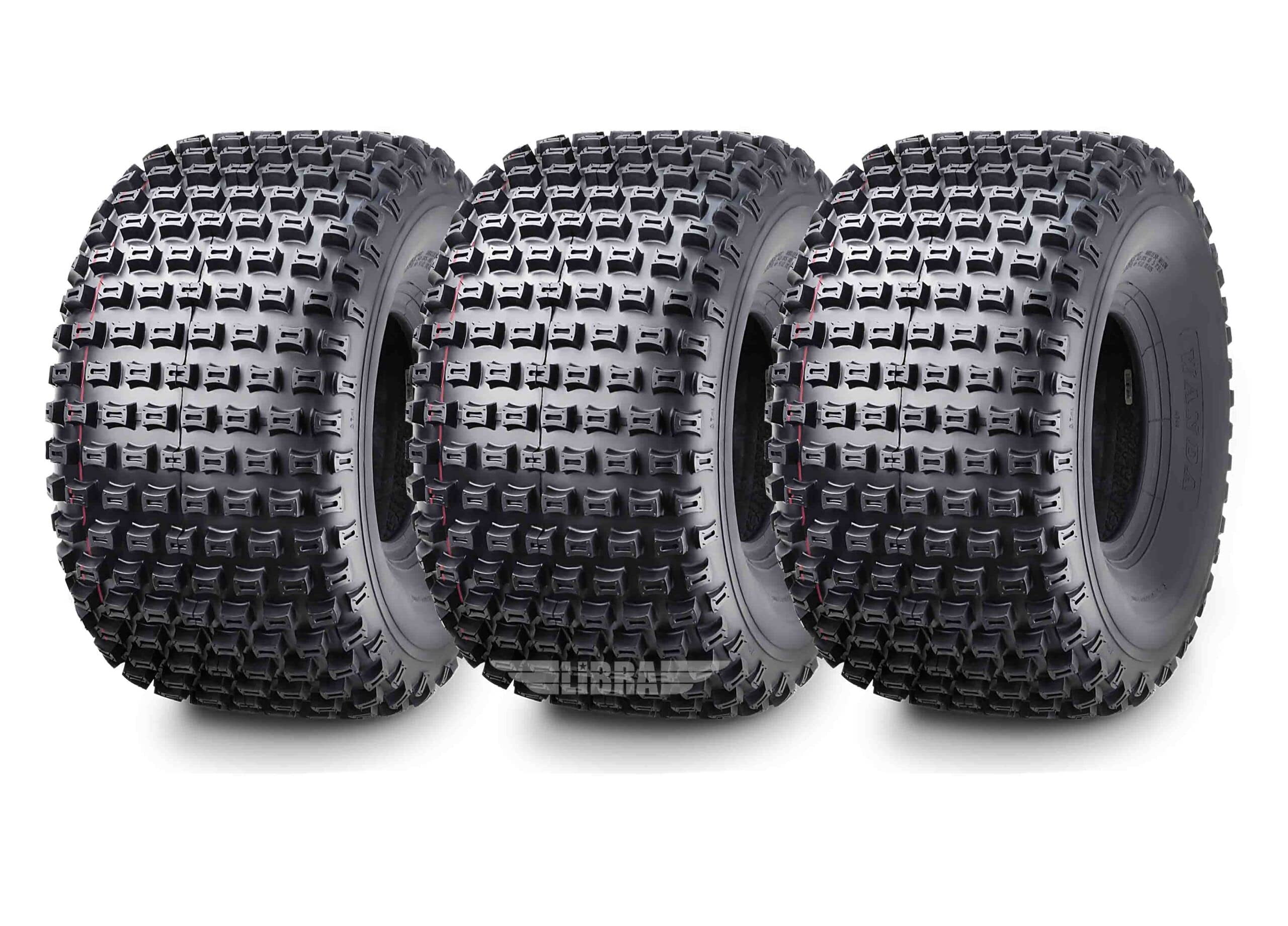 WANDA 22x11-8 4PR P322 Dimple Knobby 3 Wheeler ATV Tires Set, Heavy ...