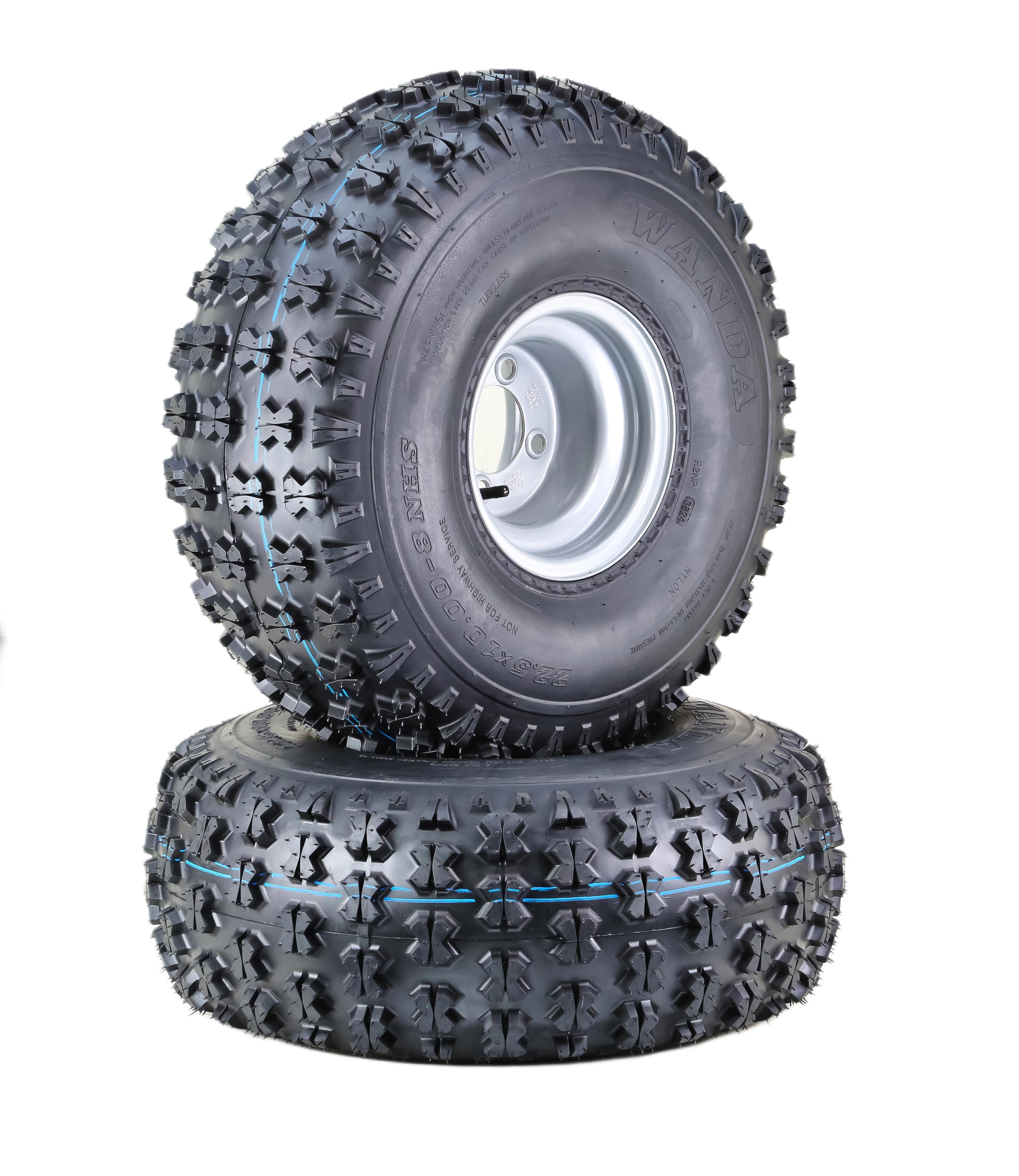 WANDA ATV Golf Cart Tire & wheel 22.5X10-8 4-Ply with 4 Lugs on 4" PCD ...