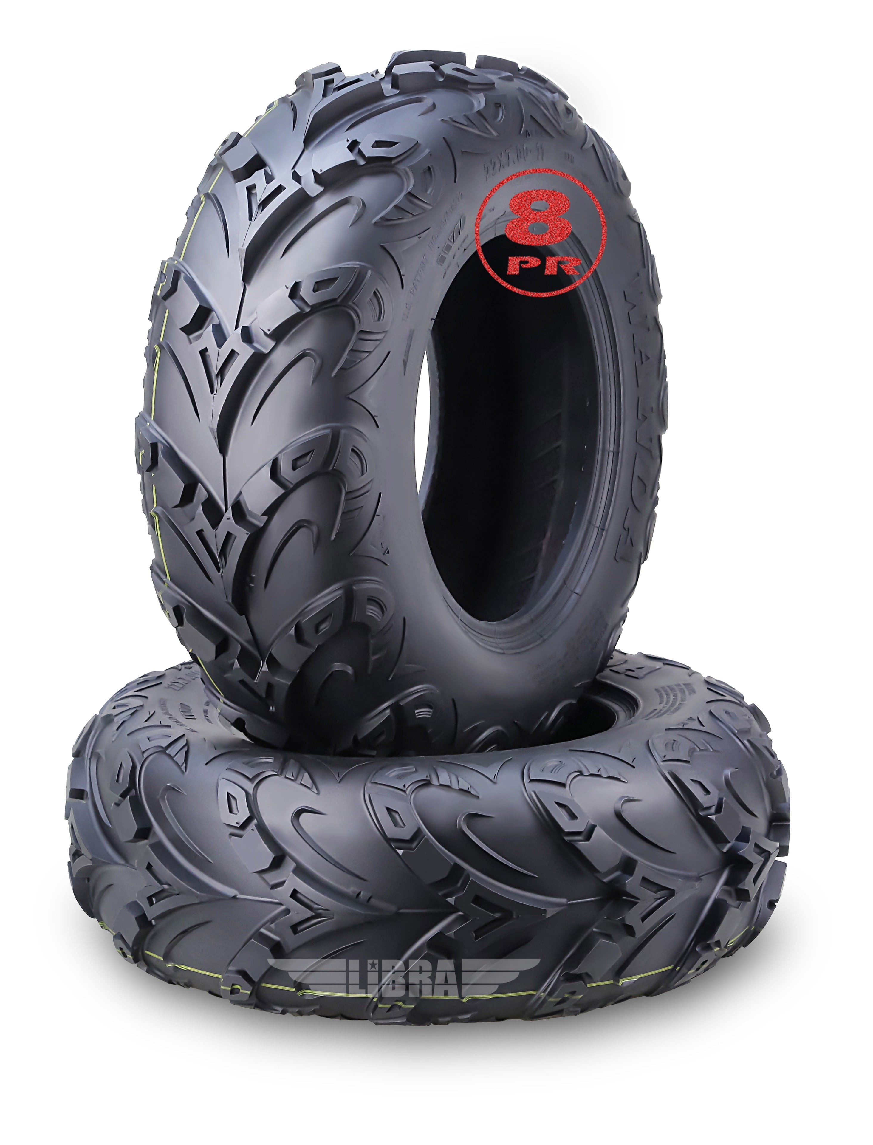 WANDA Performance 8 Ply ATV Tires 22x7-11 Mud Sling fit Honda Recon ...