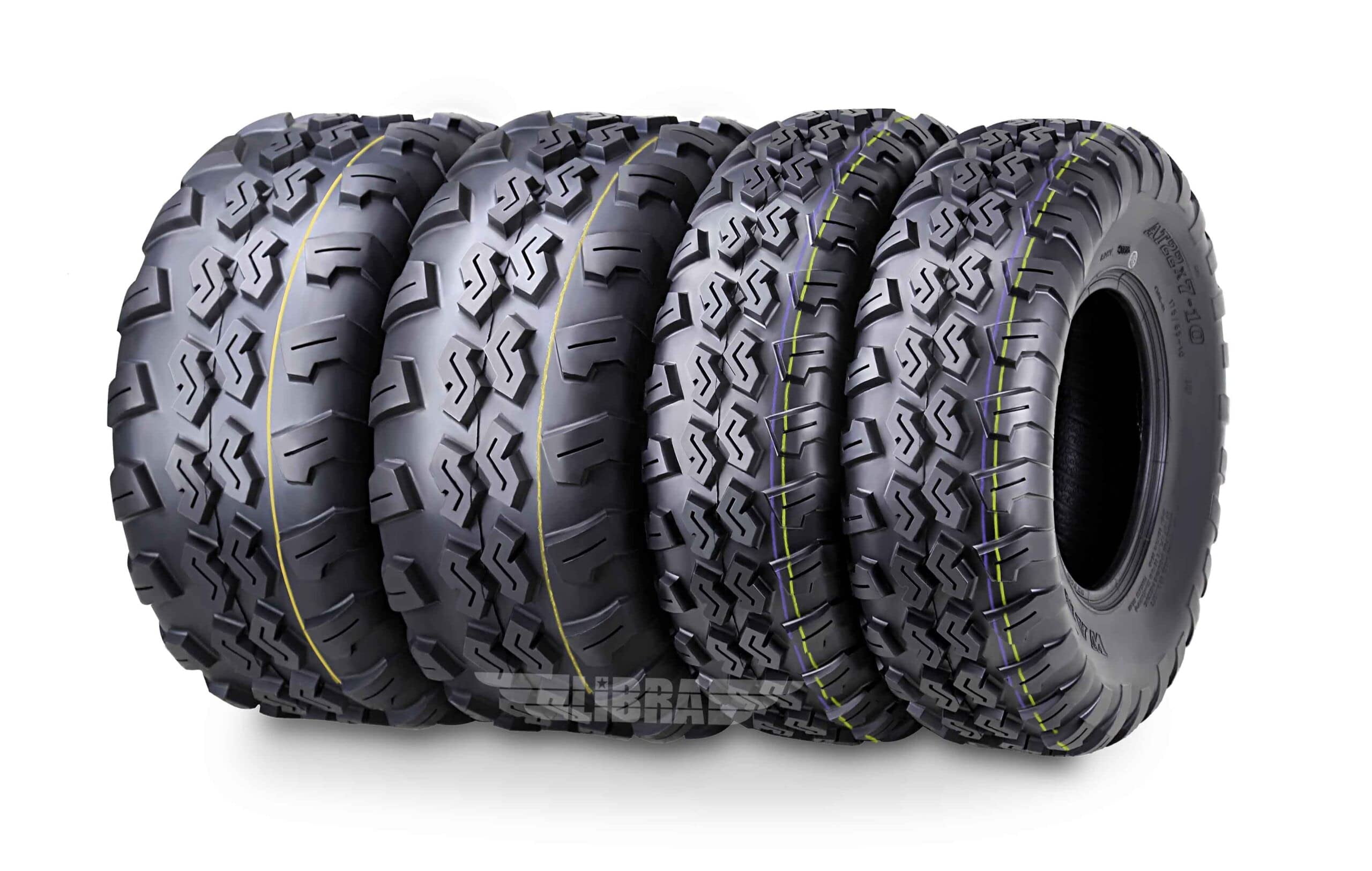 Wanda Set of 4 ATV UTV Tires, 22x7-10 Front, 22x10-10 Rear, 4PR, Stable ...