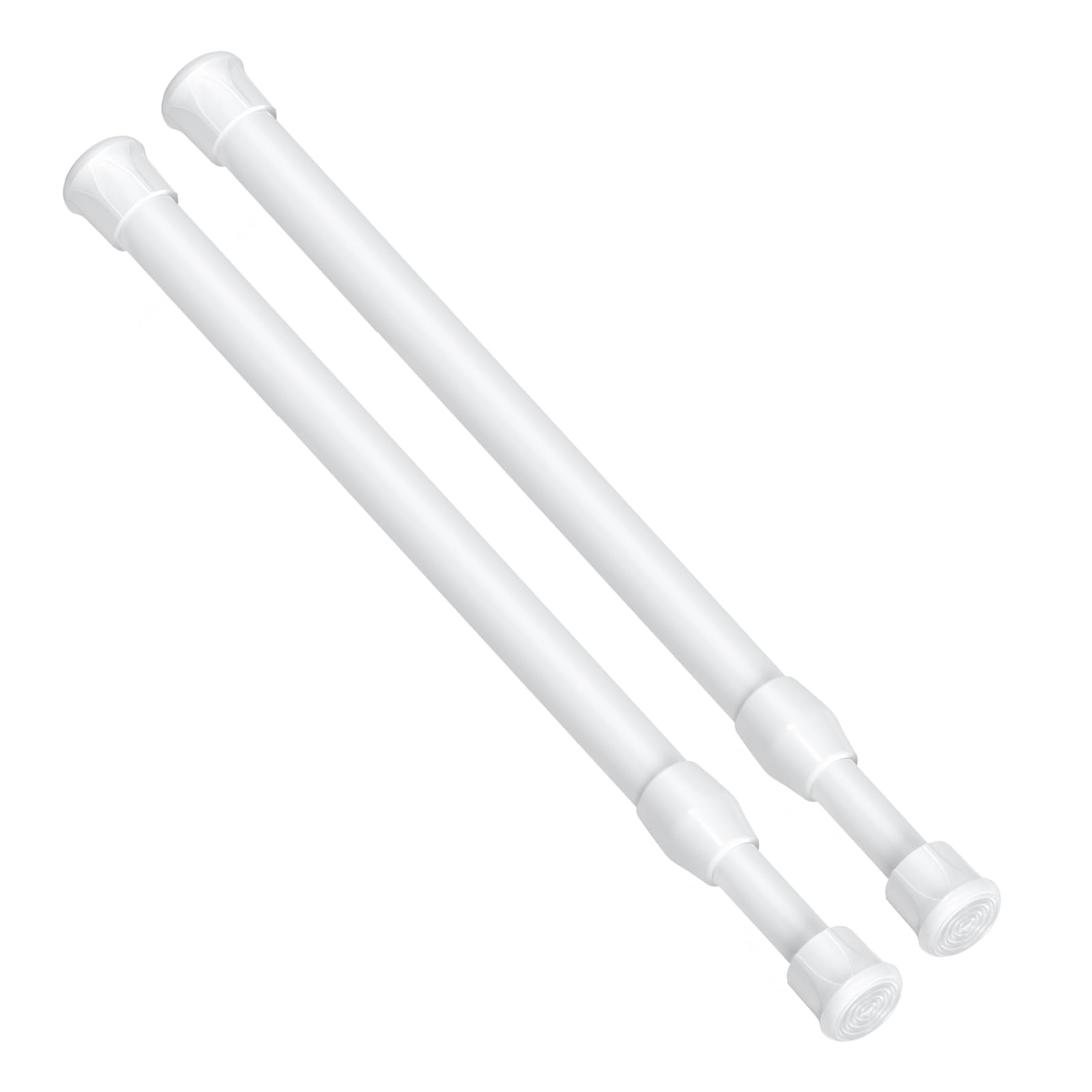 WANDCO 2PCS Small Tension Rod 12 to 20 inch white tension rod short ...