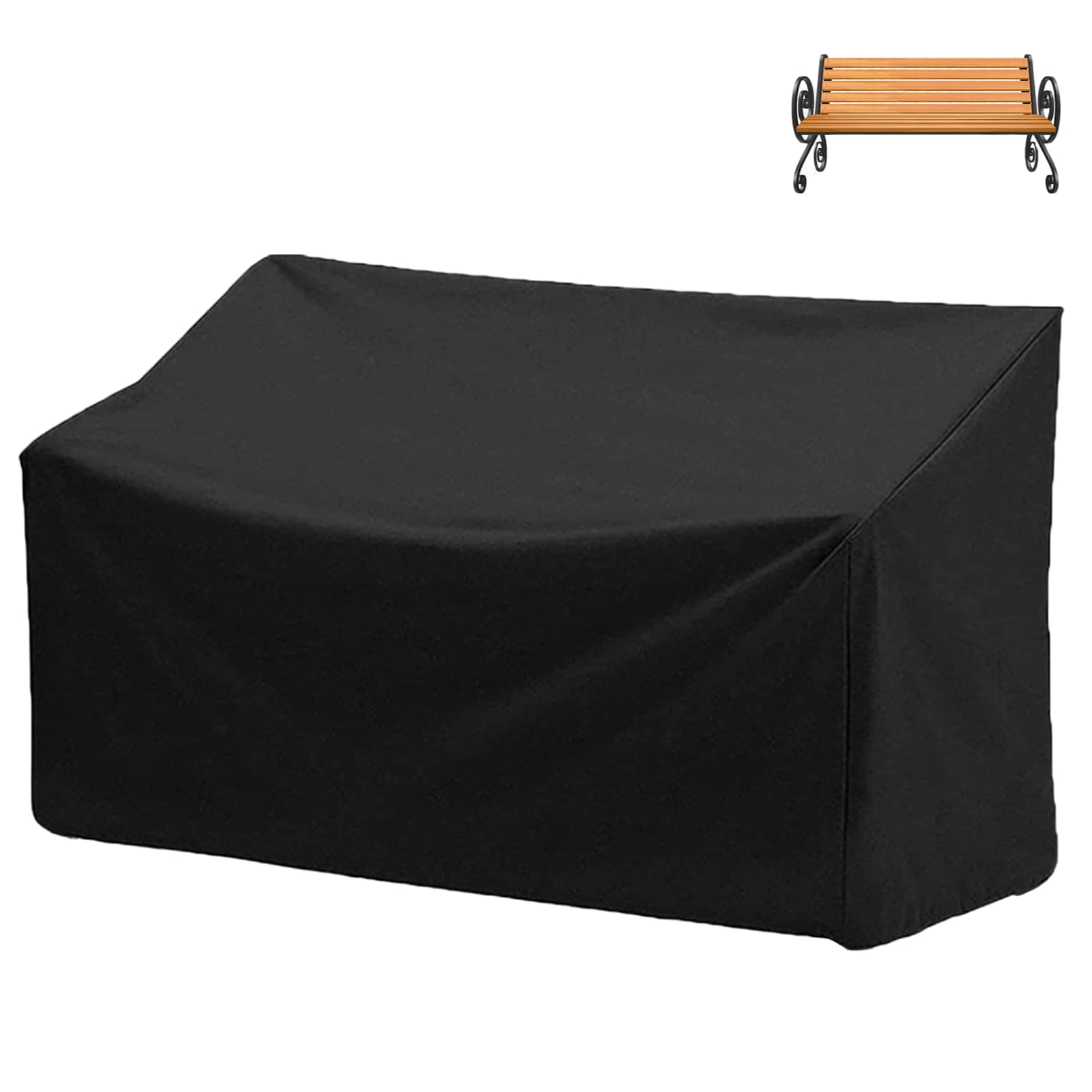 WANDCO Outdoor Bench Cover, 210D Heavy Duty 4-Seater Patio Bench ...