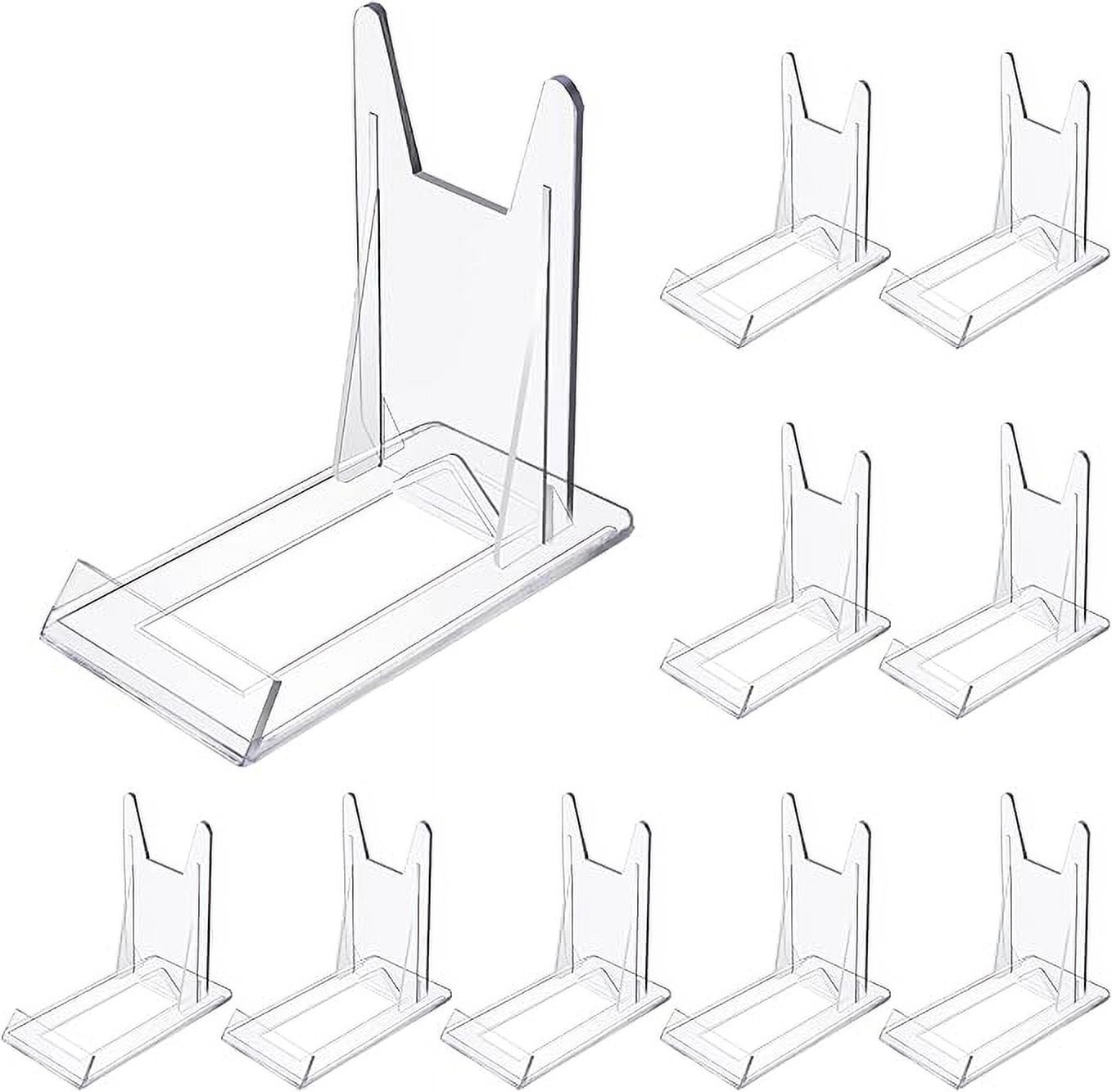 WANDIC Acrylic Plate Stands, 10 Pcs Mini Clear Plastic Display Holders ...