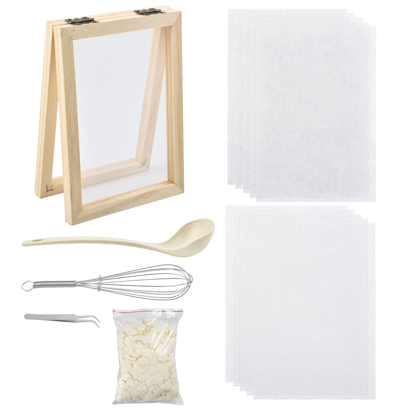 WANDIC Paper Making Kit, KEF16 Handmade Wooden Paper Making Mould with ...