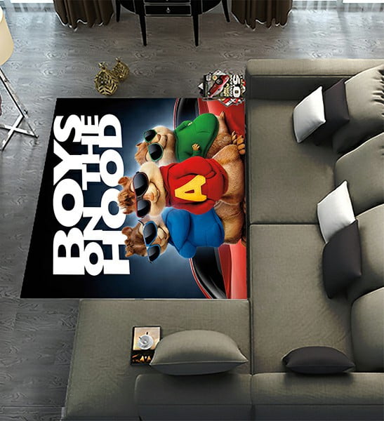 WANDJYOU Alvin And The Chipmunks The Road Chip Area Rugs 4 x 5ft Floor ...