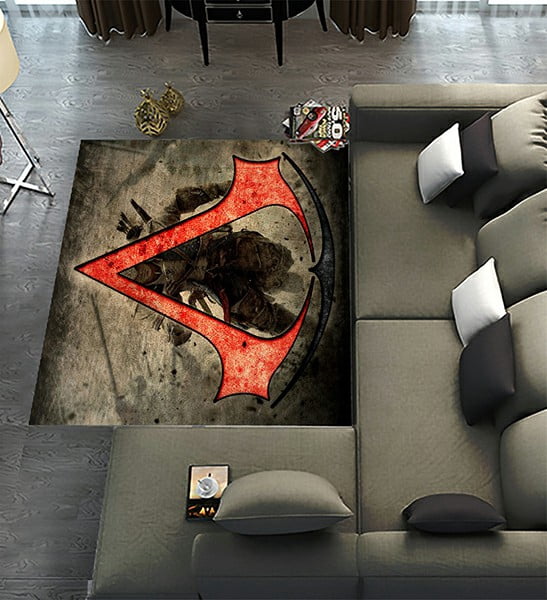 WANDJYOU Assassin's Creed Design Area Rugs 4 x 5ft Floor Carpet Mat for ...