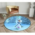 WANDJYOU Frozen Cartoon Movie Olaf Round Area Rugs Diameter 3.3 x 3.3ft ...