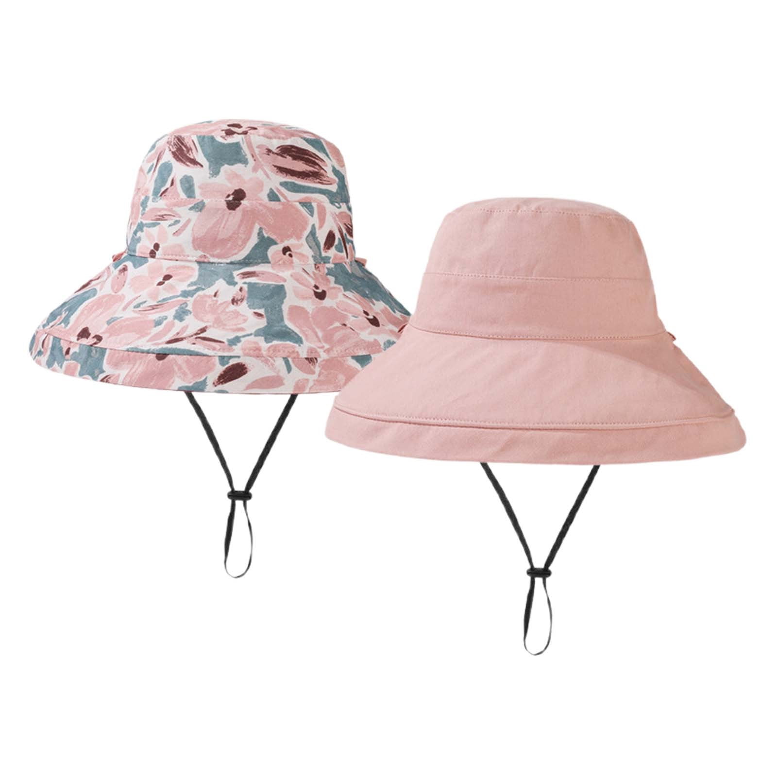 WANGANGEOP Women'S Bucket Hats Reversible Leaf Print Packable Sun ...