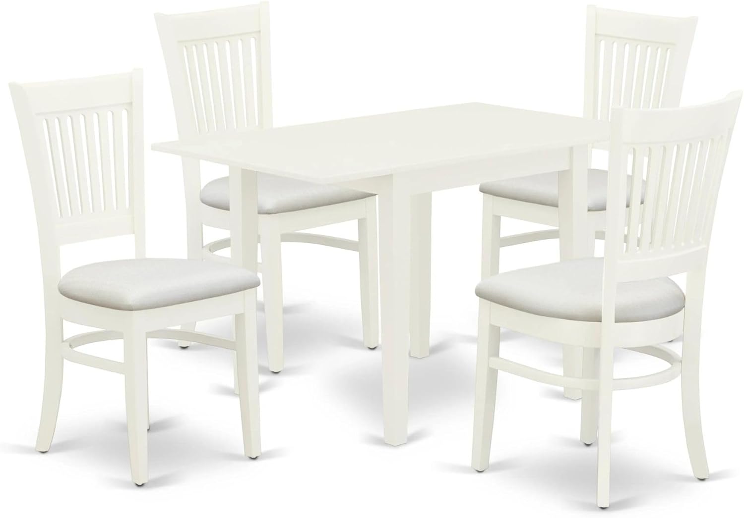 WANGBIAO NDVA5-LWH-C 5 Piece Modern Dining Table Set Includes a ...