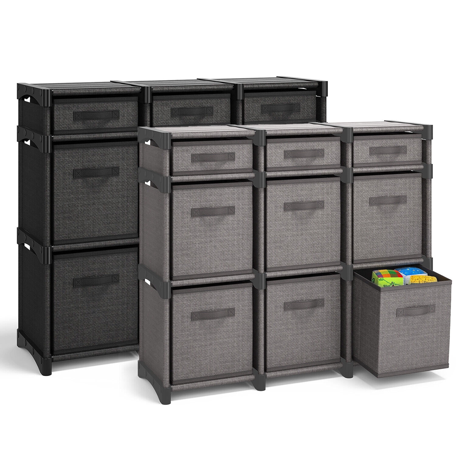 WANGBOY 12 Cube Storage Organizer - Gray Cube Organizer Shelf, DIY ...