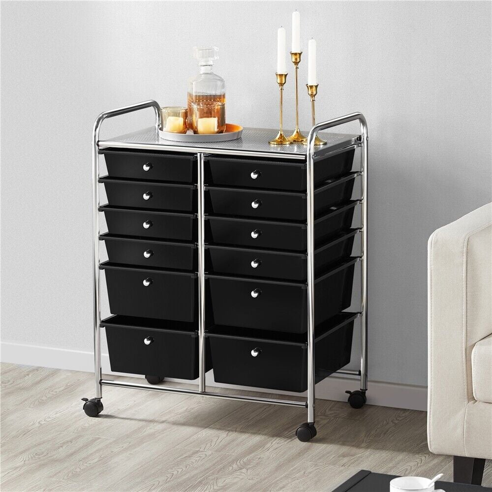 WANGBOY 12 Storage Drawers Rolling Cart Scrapbook Paper Studio ...