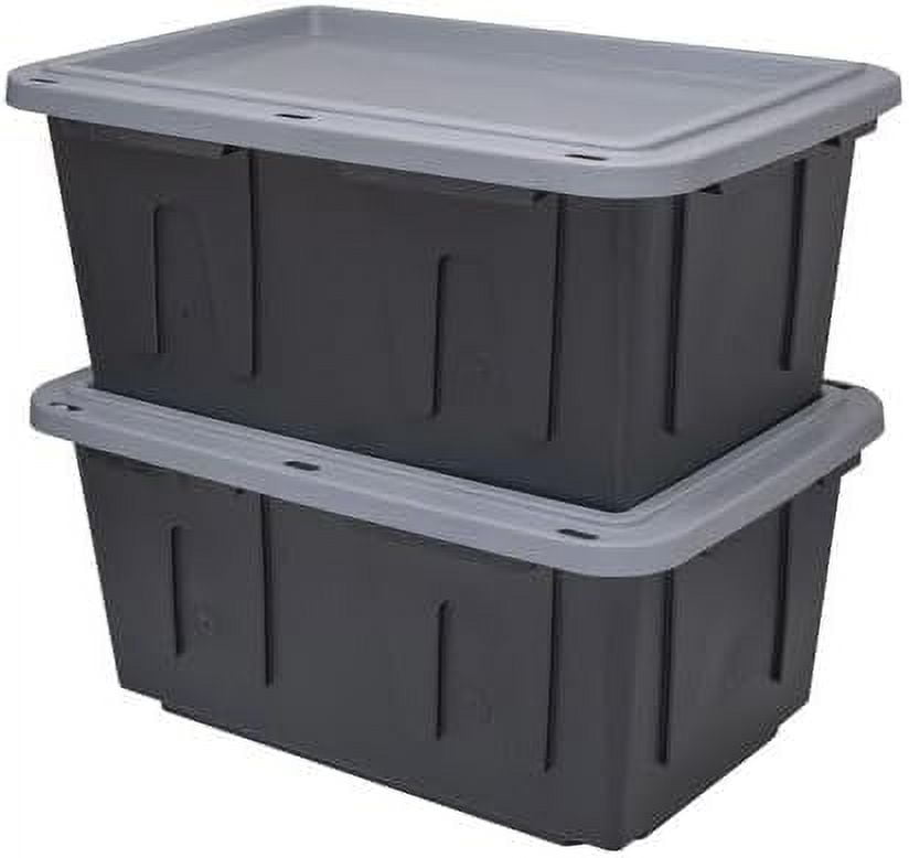 WANGBOY 27-Gallon Heavy Duty Tough Storage Container & Snap-Tight Lid ...