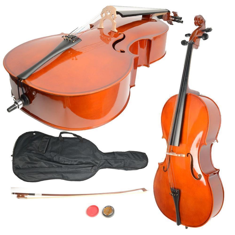 WANGBOY Cello 4/4 Full Size Wood Acoustic Cello School Band With Bag ...
