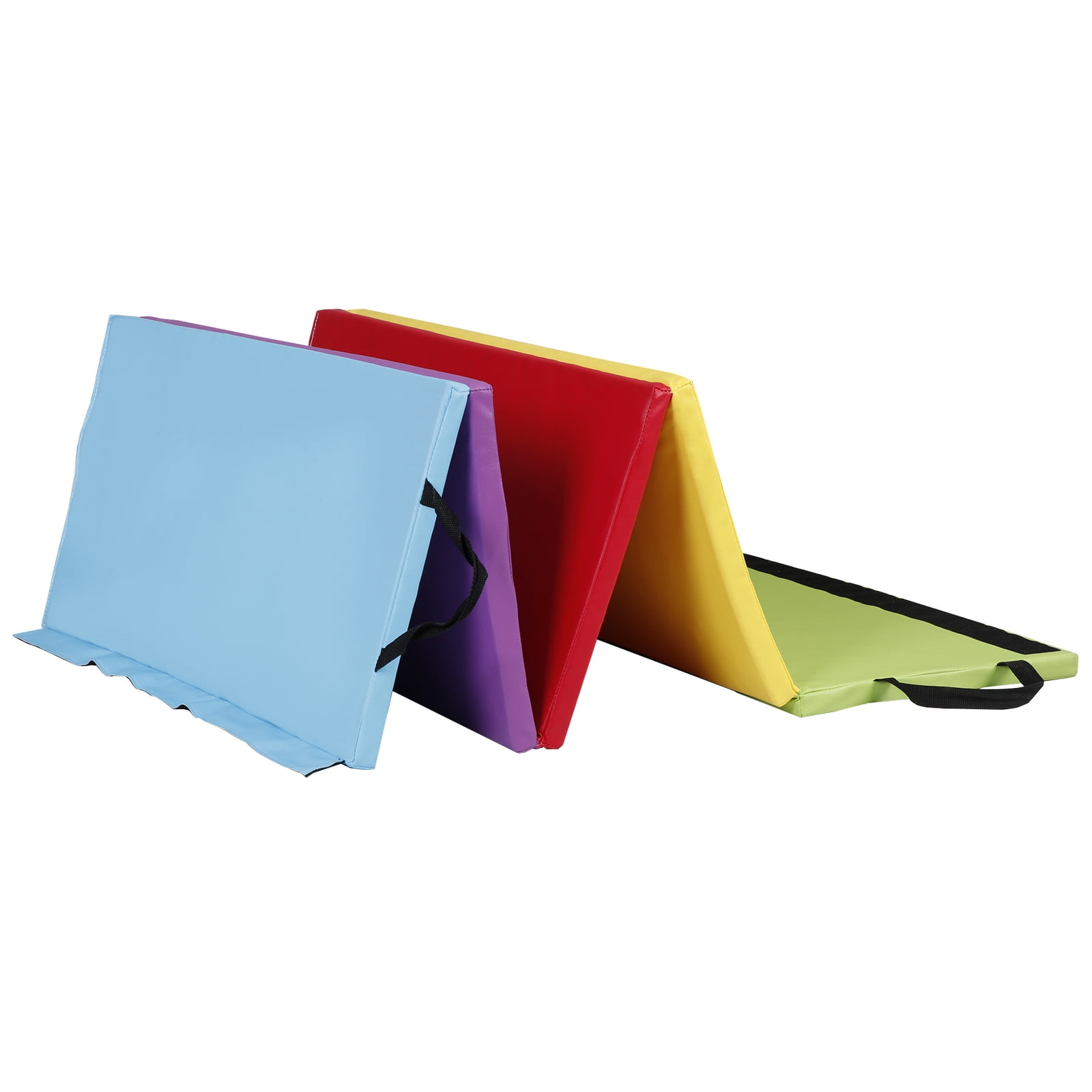 WANGBOY Folding Gymnastics Mat, 5-Panel Gym Mat Tumbling Mat with Carry ...