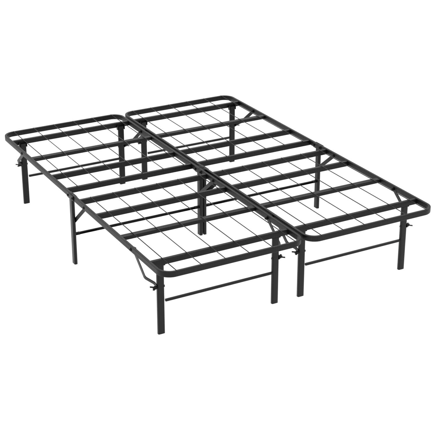 WANGBOY Metal Bed Frame Foldable Metal Platform Mattress Foundation ...