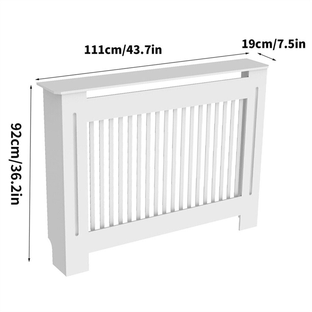 WANGBOY White/Grey Radiator Cover Shelf Cabinet Grill MDF Wooden Modern ...