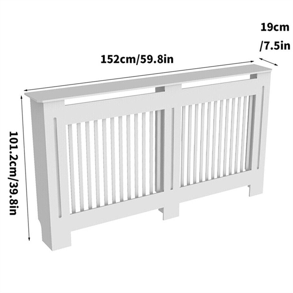 WANGBOY White/Grey Radiator Cover Shelf Cabinet Grill MDF Wooden Modern ...