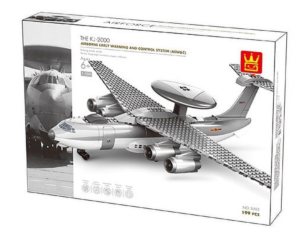 Wange AWACS Building Blocks Model, 199 Pieces, ABS Material, Airplane ...