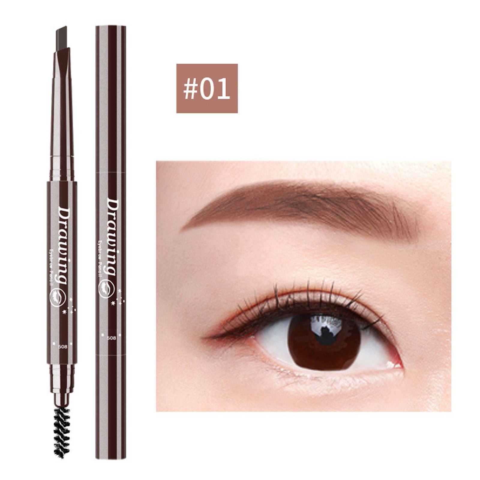 Wangjiaoid 7 Color Double Headed Triangle Eyebrow Pencil One Word