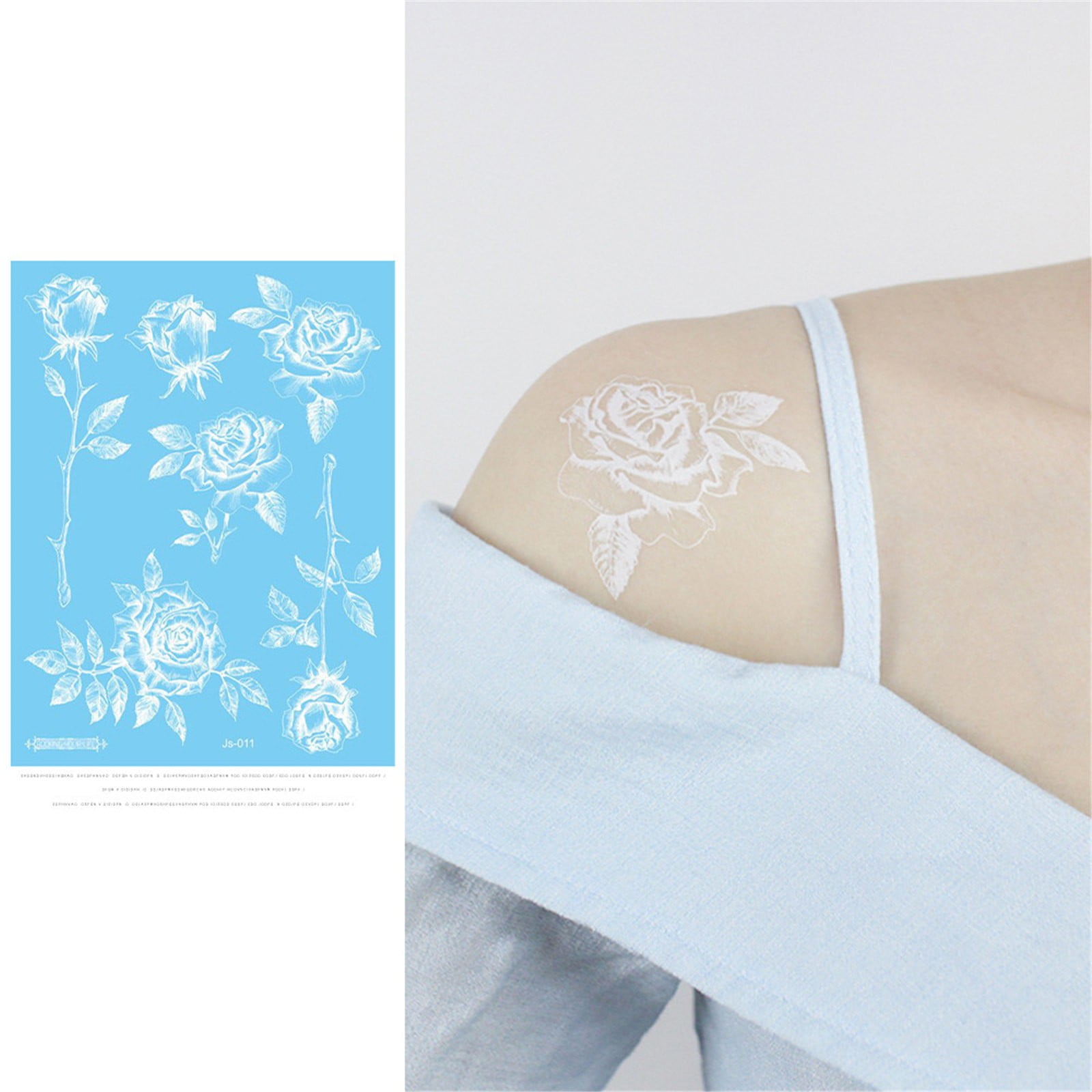 WANGJIAOID Black Temporary Tattoos For Women Girls Lace Tattoo Stickers ...