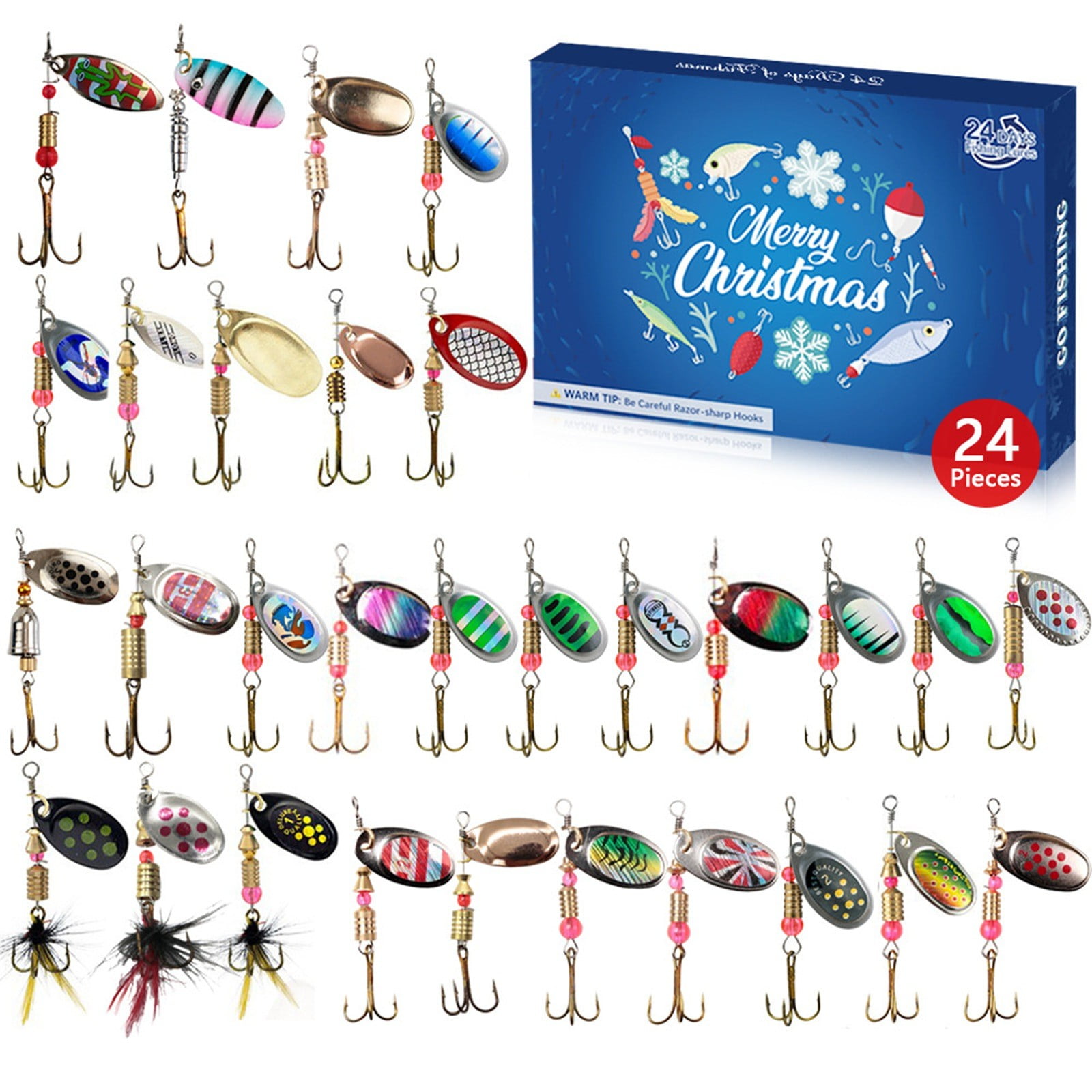 WANGJIAOID Christmas Fishhook Advent Calendar 2024 New 24 Day Christmas ... WANGJIAOID Christmas Fishhook Advent Calendar 2024 New 24 Day Christmas ...